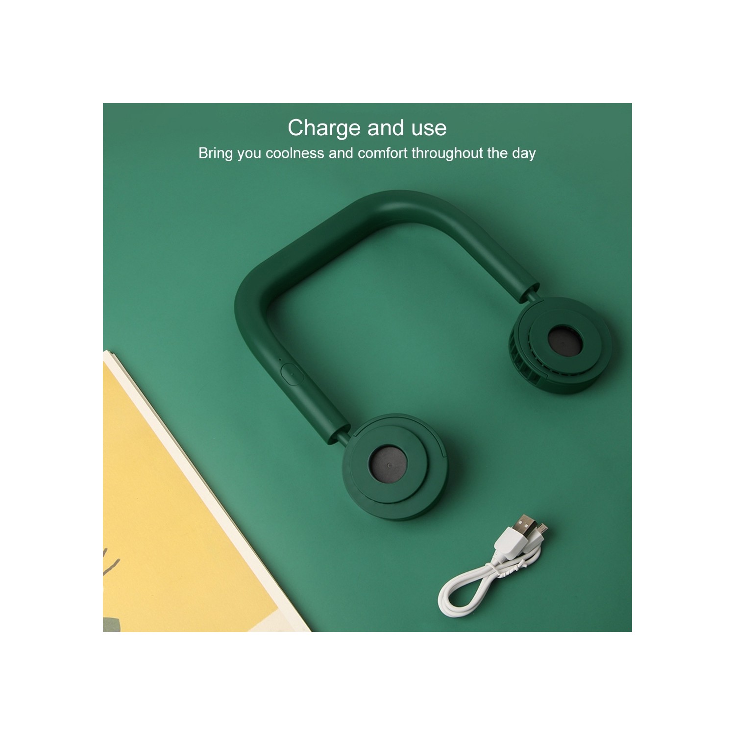 Xiaomi F09 Vh USB Şarjlı Boyun Askılı Elektrikli Fan - Yeşil Fiyatı