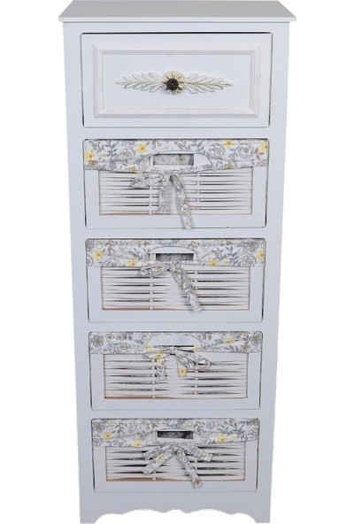 Özkar 5'Li Ahsap Sebzelik Hasır Çekmeceli Beyaz Özkar 5'Li Ahsap Sebzelik Hasır Çekmeceli Beyaz