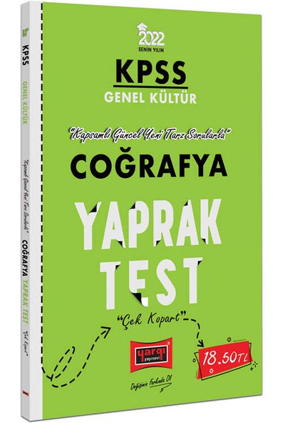 Yargı Yayınevi KPSS 2022 Lisans Genel Kültür Coğrafya Yaprak Test Yargı Yayınevi KPSS 2022 Lisans Genel Kültür Coğrafya Yaprak Test