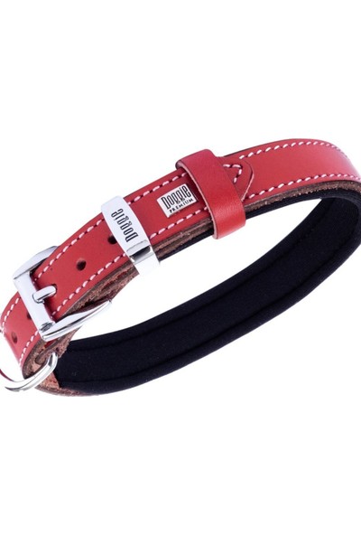 Doggie Gerçek Deri Küçük Irk Köpek Boyun Tasması Kırmızı 2X30-35 cm Doggie Gerçek Deri Küçük Irk Köpek Boyun Tasması Kırmızı 2X30-35 cm