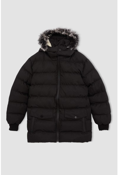 DeFacto Erkek Çocuk Regular Fit Kapüşonlu Çıkarılabilir Suni Kürklü Pelüş Astarlı Isı Yalıtımlı Warmtech Mont Parka W8032A621WN DeFacto Erkek Çocuk Regular Fit Kapüşonlu Çıkarılabilir Suni Kürklü Pelüş Astarlı Isı Yalıtımlı Warmtech Mont Parka W8032A621WN
