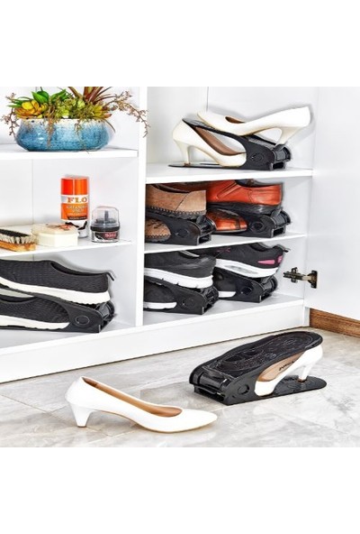 KaktüsKedi Tekli Ayarlanabilir Ayakkabı Raf Düzenleyici Rampa