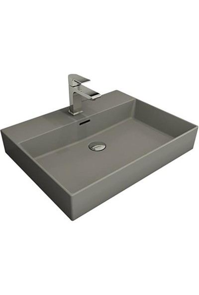Bocchı Milano Lavabo 60 cm Mat Gri 1376-006-012 Bocchı Milano Lavabo 60 cm Mat Gri 1376-006-012