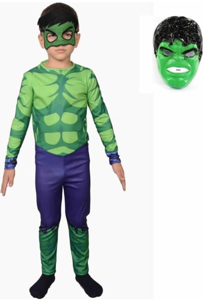 Trend Center Hulk Çocuk Kostümü 2 Maskeli Set