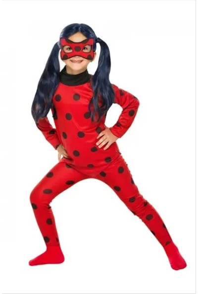 Trend Center Uğur Böceği Kostümü Mucize Uğur Böceği Lady Bug Kırmızı Benekli Maskeli Kostüm Trend Center Uğur Böceği Kostümü Mucize Uğur Böceği Lady Bug Kırmızı Benekli Maskeli Kostüm