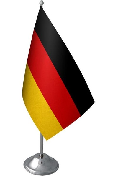 Masa Üstü Almanya Bayrağı Krom Direk Masa Bayrak Seti Masa Üstü Almanya Bayrağı Krom Direk Masa Bayrak Seti