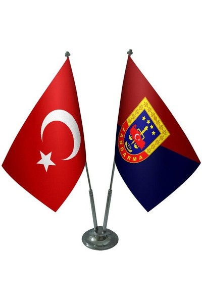 Saturndesign Masaüstü Jandarma Bayrağı Türk Bayrağı İkili Krom Direk Masa Bayrak Seti Saturndesign Masaüstü Jandarma Bayrağı Türk Bayrağı İkili Krom Direk Masa Bayrak Seti