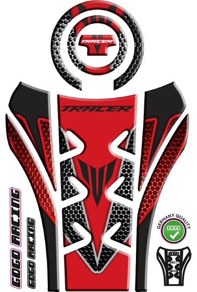 Gogomoto Yamaha MT07 Tracer Tank Pad Set Gogomoto Yamaha MT07 Tracer Tank Pad Set
