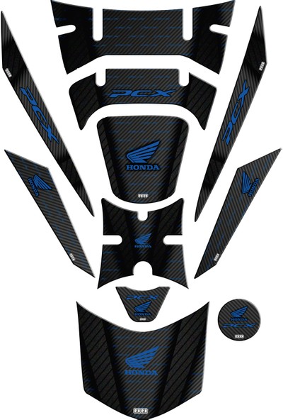 Gogomoto Honda Pcx 2018-2020 Full Tank Pad Set 11 Parça Gogomoto Honda Pcx 2018-2020 Full Tank Pad Set 11 Parça