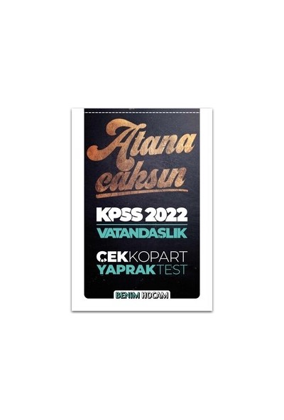 Benim Hocam Yayınları 2022 KPSS Vatandaşlık Çek Kopart Yaprak Test Benim Hocam Yayınları 2022 KPSS Vatandaşlık Çek Kopart Yaprak Test