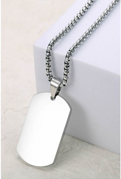 Bluem Erkek Asker Künyesi Zincir Model - Ithal Kararmaz Çelik Erkek Zincir Bluem Erkek Asker Künyesi Zincir Model - Ithal Kararmaz Çelik Erkek Zincir