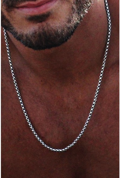 Bluem Erkek Gri Zincir Örme Model - Ithal Kararmaz Çelik Erkek Zincir Bluem Erkek Gri Zincir Örme Model - Ithal Kararmaz Çelik Erkek Zincir