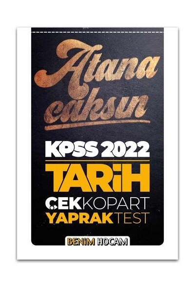 Benim Hocam Yayınevi 2022 KPSS Tarih Çek Kopart Yaprak Test Benim Hocam Yayınevi 2022 KPSS Tarih Çek Kopart Yaprak Test