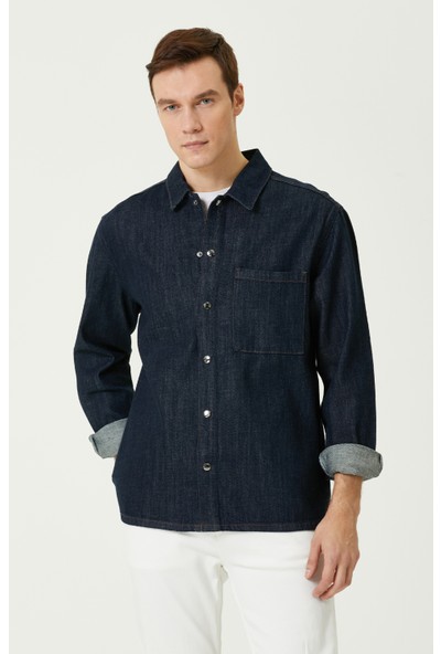 Network Comfort Fit Lacivert Denim Gömlek
