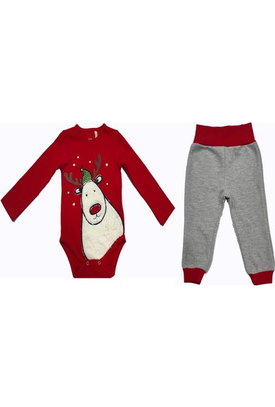 Koton Kids Koton Yılbaşı Temalı Uzun Kollu Pamuklu Tulum Takım 2WMB10115TK Koton Kids Koton Yılbaşı Temalı Uzun Kollu Pamuklu Tulum Takım 2WMB10115TK