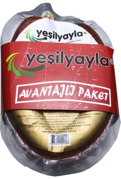 Yeşilyayla Sucuk 250 x 2'li