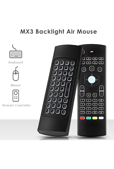 Mx3 Ses ile Komut Özellikli Tuş Aydınlatmalı Akıllı Uzaktan Kumanda