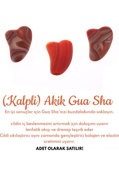 Osmanlı Doğaltaş Akik Gua Sha (Kalpli) Yüz ve Vücut Masaj Aleti Osmanlı Doğaltaş Akik Gua Sha (Kalpli) Yüz ve Vücut Masaj Aleti