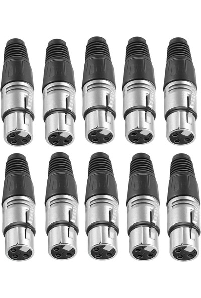 Violet 10'lu Xlr Dişi Female Könnektör Seti