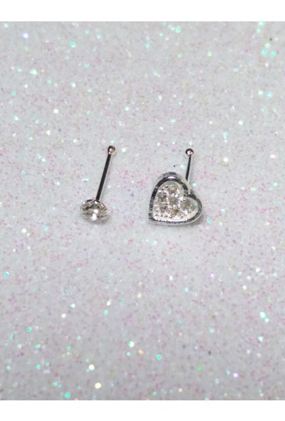 Begonia Accessories 925 Ayar Gümüş zirkon taşlı 2 adet Hızma
