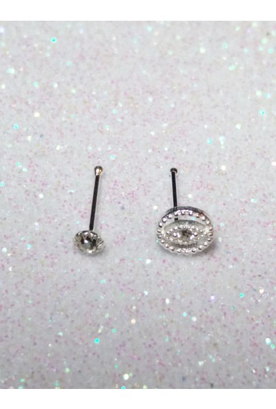 Begonia Accessories 925 Ayar Gümüş zirkon taşlı 2 adet Hızma