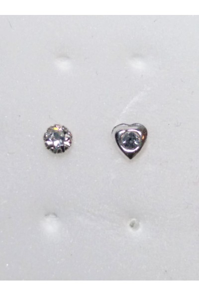 Begonia Accessories 925 Ayar Gümüş zirkon taşlı 2 adet Hızma