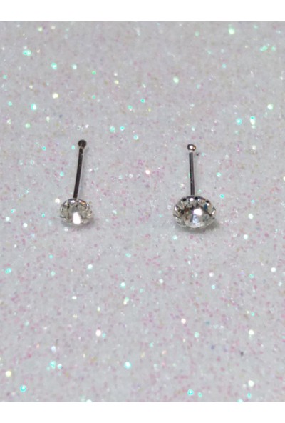 Begonia Accessories 925 Ayar Gümüş zirkon taşlı 2 adet Hızma