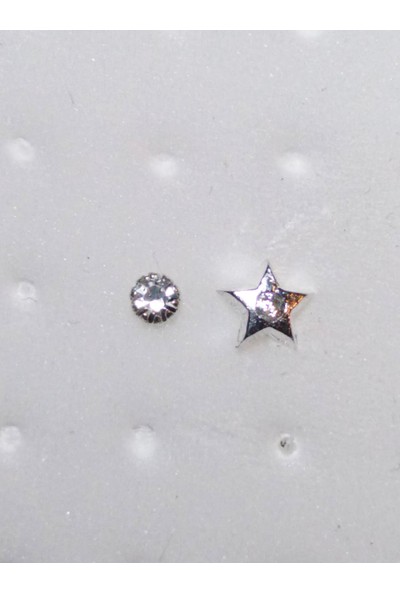 Begonia Accessories 925 Ayar Gümüş zirkon taşlı 2 adet Hızma