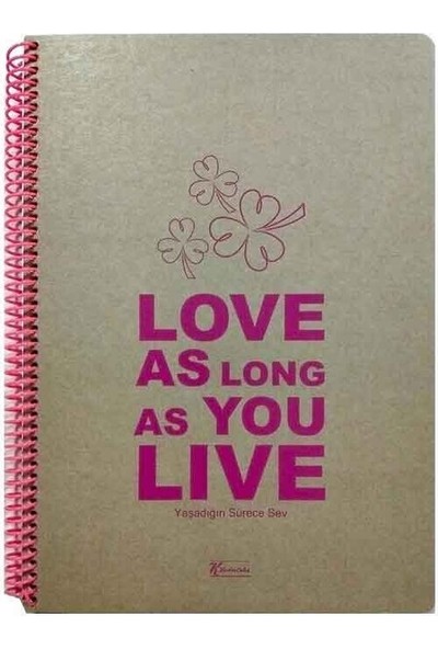 Keskin Color Funky Spiralli Yaşadığın Sürece Sev Karton Kapak 80 Yaprak A6 Çizgili Not Defteri Keskin Color Funky Spiralli Yaşadığın Sürece Sev Karton Kapak 80 Yaprak A6 Çizgili Not Defteri