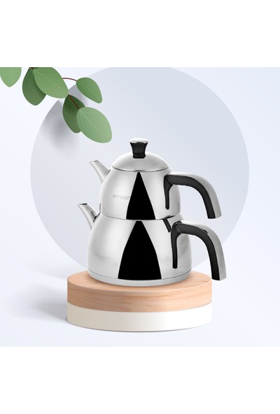 Emsan Yudum Midi İndüksiyon Tabanlı Soft Siyah Çaydanlık Takımı Emsan Yudum Midi İndüksiyon Tabanlı Soft Siyah Çaydanlık Takımı