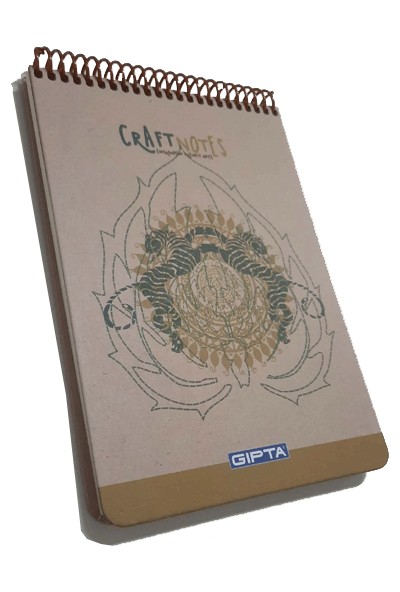 Gıpta Craft Notes Spiralli Desenli Sert Kapak 100 Yaprak A5 Çizgili Bloknot Gıpta Craft Notes Spiralli Desenli Sert Kapak 100 Yaprak A5 Çizgili Bloknot