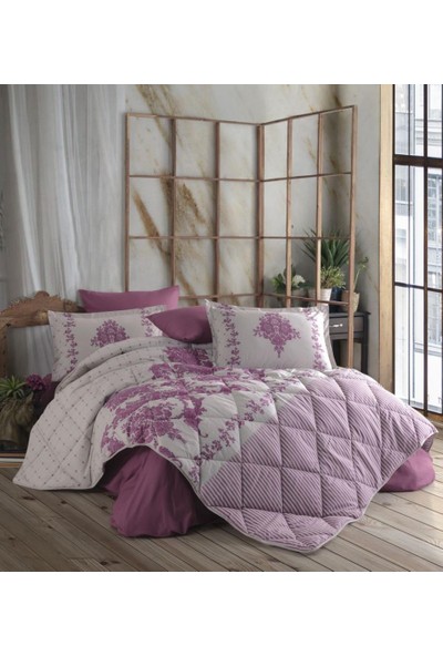 Clasy Çift Kişilik Ranforce Uyku Seti Anka V1 Gülkurusu