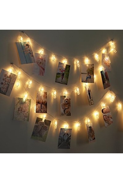 Partishop.net Şeffaf Kablolu Gün Işığı Renkli 20 Ampullü Asma Mandallı Pilli LED Işık 3 Metre Partishop.net Şeffaf Kablolu Gün Işığı Renkli 20 Ampullü Asma Mandallı Pilli LED Işık 3 Metre