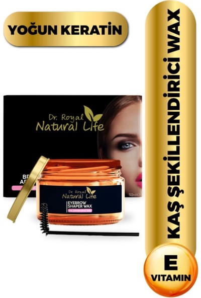 Dr. Royal Organic Kaş Şekillendirici Wax 50 ml Keratin ve E Vitamini Kaş Sabitleyici