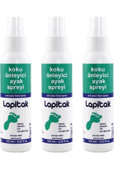 Lapitak Ayak Deodorantı 150 ml (3 Kutu)