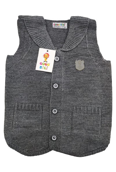 Gogo Bici Erkek Çocuk Armalı Ata Triko Yelek