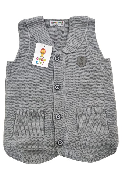 Gogo Bici Erkek Çocuk Armalı Ata Triko Yelek