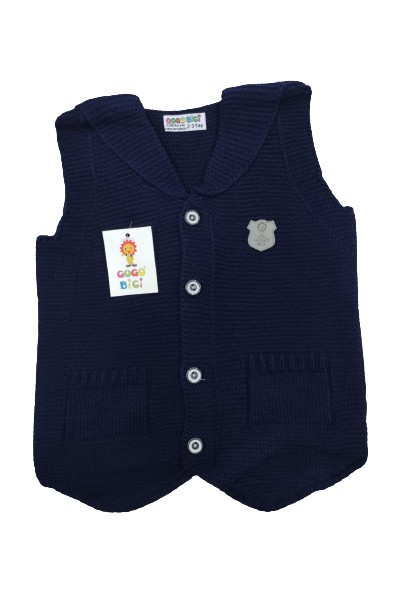 Gogo Bici Erkek Çocuk Armalı Ata Triko Yelek