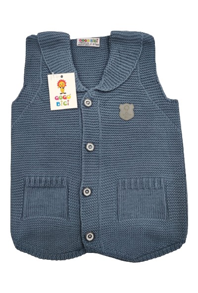 Gogo Bici Erkek Çocuk Armalı Ata Triko Yelek