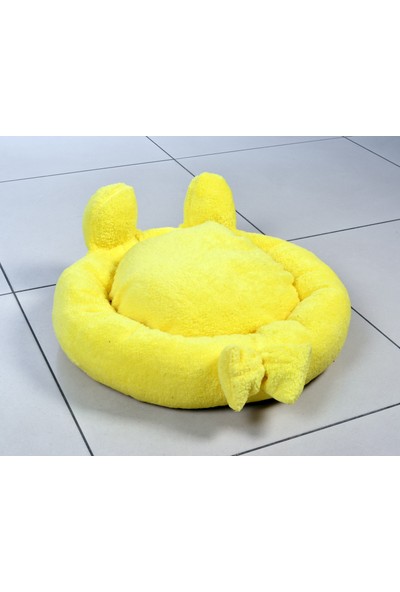 Welsoft Kedi - Köpek Yatağı 50CM Antibakteriyel Sarı
