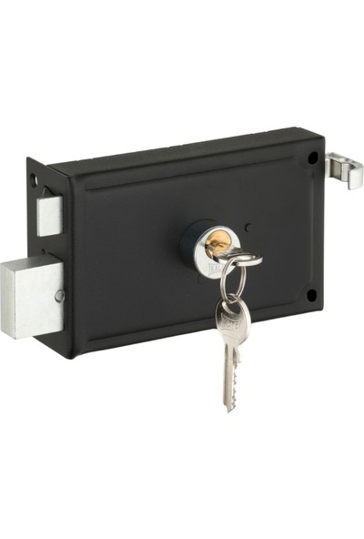 Kale 157AE Silindirli Tirajlı Demir Kapı Kilidi-Köşeli-Siyah-Eco (14MM-52MM) Kale 157AE Silindirli Tirajlı Demir Kapı Kilidi-Köşeli-Siyah-Eco (14MM-52MM)