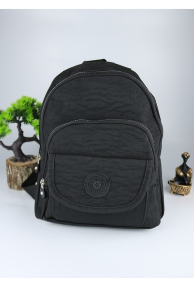 GraceCove Siyah Unisex Çok Bölmeli Okul ve Sırt Çantası