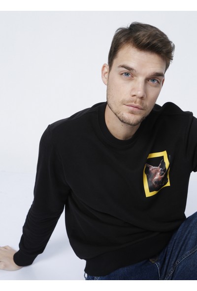 National Geographic Sweatshı, 2xl, Siyah