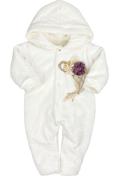 Flexi Baby Mor Broşlu Welsoft Astarlı Kapüşonlu Bebek Dış Tulum Flexi Baby Mor Broşlu Welsoft Astarlı Kapüşonlu Bebek Dış Tulum