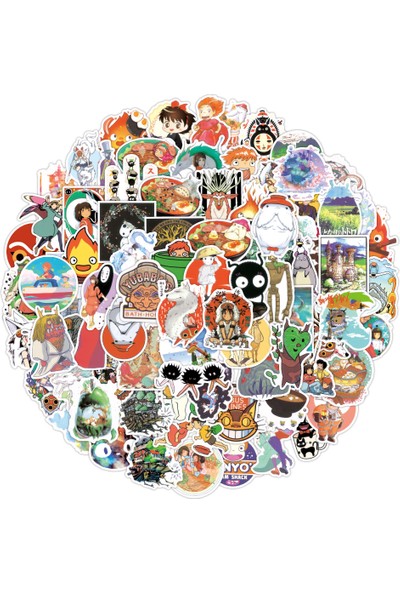 Xinkerui 100 Anime Hayao Miyazaki Grafiti Çıkartmaları Kişiselleştirilmiş Dekoratif Bagaj Suya Dayanıklı Çıkartmalar (Yurt Dışından)
