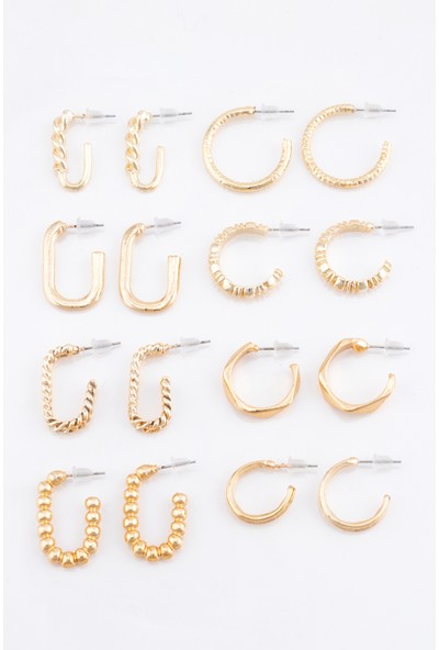 Sortie 16'lı Boncuk ve Burgulu Halka Küpe Seti 001 Sortie 16'lı Boncuk ve Burgulu Halka Küpe Seti 001