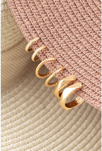 Sortie 6'lı 3 Boy Halka Küpe Kombini 002