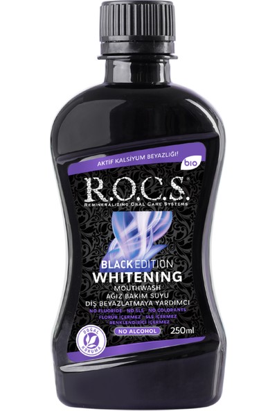 Rocs R.O.C.S. Black Edition Whitening Beyazlatıcı Ağız Bakım Suyu – 250ml