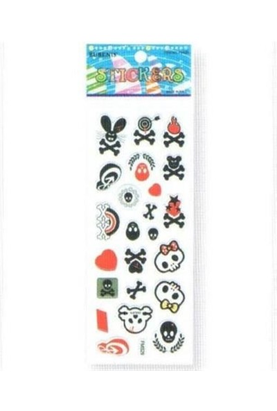 Rubenis Sticker Küçük Boy Kurukafa Figürlü FMS-443 Rubenis Sticker Küçük Boy Kurukafa Figürlü FMS-443