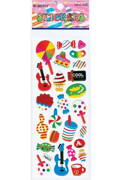 Rubenis Sticker Şeker,dondurma Figürlü Fms-33 Rubenis Sticker Şeker,dondurma Figürlü Fms-33